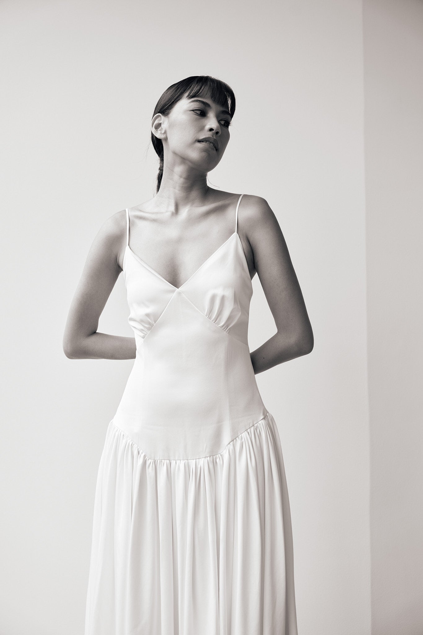 (Pre-Order) Caiji Satin Pouf Dress – Dona Lim